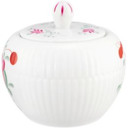 Seltmann Weiden Zuckerdose "Amina Ostfriesenrose", B/H/L: 9,4cm, wei&szlig;, Lebensmittelaufbewahrungsbeh&auml;lter, Beh&auml;lter f&uuml;r Zucker