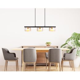 Globo LIGHTING H&auml;ngeleuchte "HIGGINS", H: 110cm, 1 Stk., schwarz, Wohnzimmer, Leuchten, H&auml;ngelampe Esszimmer-Leuchte Esstischleuchte Wohnzimmer