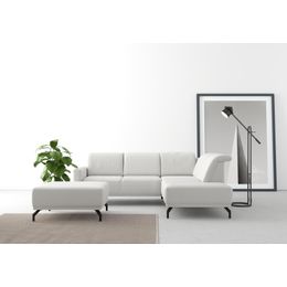 Sit & More Ecksofa SIT & MORE, B:249cm H:84cm T:205cm, grau, Wohnzimmer, Sofas, "Bailando L-Form", wahlweise mit Kopfteilverstellung und Vorziehsitz, motorisch