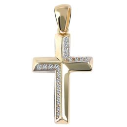 Adelia&acute;s ADELIA ́S Damen Kettenanh&auml;nger "zeitloser Kreuz Anh&auml;nger aus 333 Gold", Gelbgold 333 Gold, gold, Gelbgold 333, Gold, Schmuckanh&auml;nger