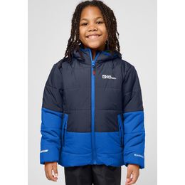 Jack Wolfskin Kinder Softshelljacke "TWO HILLS INS JACKET K", blau, Gr. 92, Hauptmaterial: 100% Polyester. Kontrast: 100% Polyester. Futter: 100%