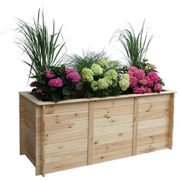 Hochbeet Promadino, B:80cm H:85cm T:80cm, beige, Holzwerkstoff, Garten, Pflanzgef&auml;&szlig;e, BxTxH: 200x80x85 cm