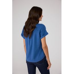 LIEBLINGSST&Uuml;CK LIEBLINGSST&Uuml;CK Damen Rundhalsshirt "CamilaEp", blau, Gr. XS, clean, unifarben, Jersey, Obermaterial: 100% Baumwolle, Shirts, aus reiner Baumwolle