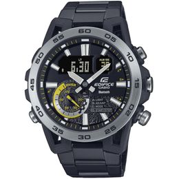 CASIO EDIFICE Herren Smartwatch, schwarz, Smartwatches, Armbanduhr, Herrenuhr, Bluetooth, Edelstahlarmband, Weltzeit, digital