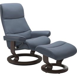 Fu&szlig;hocker stressless, B:57cm H:40cm T:47cm, blau, Leder BATICK: BATICK ist ein leicht korrigiertes, durchgef&auml;rbtes und genarbtes M&ouml;belleder, bei dem