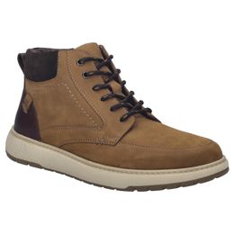 Josef Seibel Herren Schn&uuml;rboots "Clayton 03", Gr. 40, braun, Leder, Nubukleder, Veloursleder, Schuhe, Schn&uuml;rschuh, Komfortschuh mit Rei&szlig;verschluss