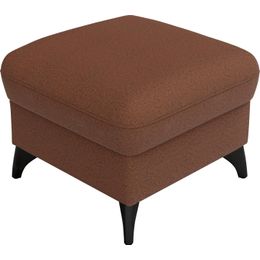 Sit & More Polsterhocker SIT & MORE, B:63cm H:48cm T:74cm, braun, 100% Polyester, Hocker, "Astoria", Passend zur "Astoria"-Serie