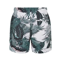 Urban Classics Jungen Badeshorts "Urban Classics Herren Boys Pattern Swim Shorts", gr&uuml;n, Gr. 110, 100% Polyester, Badehosen