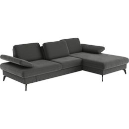 Sit & More Ecksofa SIT & MORE, B:275cm H:82cm T:171cm, braun, 95% Polyester 5% Polyamid, Wohnzimmer, Sofas, "Morris L-Form, inkl. Sitztiefenverstellung",