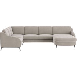 Sit & More Wohnlandschaft SIT & MORE, B:356cm H:90cm T:227cm, grau, 100% Polyester, Sofas, "Soul U-Form", wahlweise mit Bettfunktion und Bettkasten oder