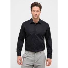 Eterna Herren Langarmhemd "MODERN FIT"schwarz, Gr. 48, Popeline, 100% Baumwolle, Hemden, NON IRON (b&uuml;gelfrei)