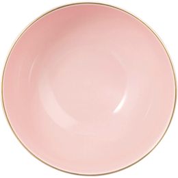 Seltmann Weiden M&uuml;slischale "Amina", &Oslash; 15,1cm, rosa, Sch&uuml;sseln, Schale mit edler Goldumrandung und Relief