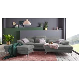 Sit & More Polsterhocker SIT & MORE, B:138cm H:46cm T:71cm, grau, Hocker, "Scorpio", inklusive Federkern