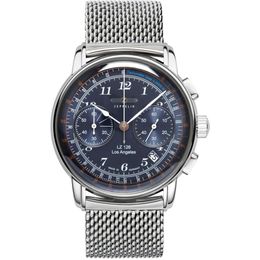 Zeppelin Herren Chronograph "LZ 126 Los Angeles", silber, Armbanduhren, Armbanduhr, Herrenuhr, Datum, Made in Germany