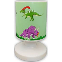 Niermann LED Tischleuchte "Akku-Tischleuchte Dino, Kinderlampe", 1, &Oslash; 13cm H: 20,5cm, 1 Stk., bunt, Leuchten, 1 x LED 1,5W, Kinderzimmer