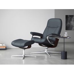 Relaxsessel stressless, B:91cm H:102cm T:79cm, blau, Leder BATICK: BATICK ist ein leicht korrigiertes, durchgef&auml;rbtes und genarbtes M&ouml;belleder, bei