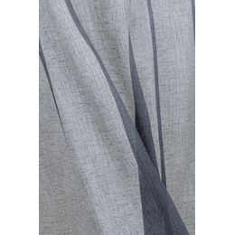 Gardine HOMING, B:140cm H:245cm, grau, Polyester, Wohnzimmer, Gardinen, "Oskar", Fertigschal