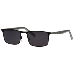 Tom Tailor Damen Sonnenbrille "Modell 677000"grau, schwarz, matt, Sonnenbrillen, Form Karree/Eckig, Logoschriftzug auf B&uuml;gel, Kombifassung