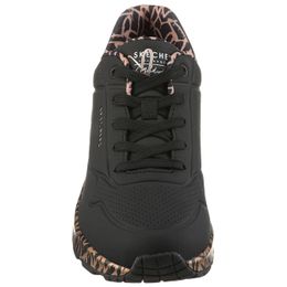 Skechers Damen Wedgesneaker "UNO-LOVING LOVE", Gr. 40, gold, Lederimitat, Schuhe, Freizeitschuh, Halbschuh, Schn&uuml;rschuh mit coolem Graffiti-Print