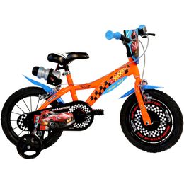 DINO BIKES Kinderfahrrad "Hot Wheels 16" Kinderfahrrad 4-7 Jahre", 16 Zoll (40,64cm) hinten: 14 Zoll (35,56cm)orange, Fahrr&auml;der