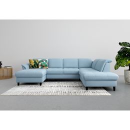 Sit & More Wohnlandschaft SIT & MORE, B:312cm T:224cm, blau, 98% Polyester, 2% Polyamid, Sofas, "Maggiore U-Form", wahlweise mit Kopfteilverstellung,