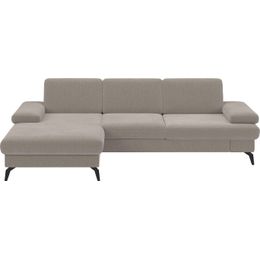 Sit & More Ecksofa SIT & MORE, B:275cm H:82cm T:171cm, beige, 100% Polyester, Wohnzimmer, Sofas, "Morris L-Form, inkl. Sitztiefenverstellung", wahlweise mit