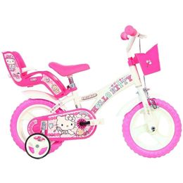 DINO BIKES Kinderfahrrad "Hello Kitty 12" Kinderfahrrad 2-4 Jahre", 12 Zoll (30,48cm) hinten: 12 Zoll (30,48cm)wei&szlig;, Fahrr&auml;der