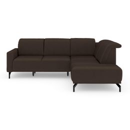 Sit & More Ecksofa SIT & MORE, B:249cm H:84cm T:205cm, braun, Wohnzimmer, Sofas, "Bailando L-Form", wahlweise mit Kopfteilverstellung und Vorziehsitz, motorisch