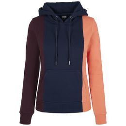 Urban Classics Damen Sweatshirt "Urban Classics Damen Ladies Tripple Hoody"rotwine, midnightnavy, Gr. 4XL, 65% Baumwolle, 35% Polyester, Sweatshirts