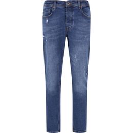 2Y Premium Herren Bequeme Jeans "2Y Premium Herren 2Y Tapered Fit Jeans"blau, Gr. 31, unifarben, 97% Baumwolle, 3% Elasthan, Jeans