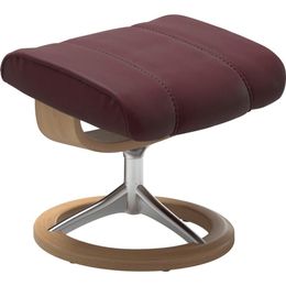 Fu&szlig;hocker stressless, B:54cm H:41cm T:39cm, rot, Leder BATICK: BATICK ist ein leicht korrigiertes, durchgef&auml;rbtes und genarbtes M&ouml;belleder, bei dem