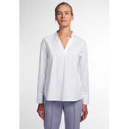 Eterna Damen Longbluse "LOOSE FIT"wei&szlig;, Gr. 48, 79% Baumwolle, 3% Elasthan, 18% Polyamid, Blusen, EASY IRON (b&uuml;gelleicht)