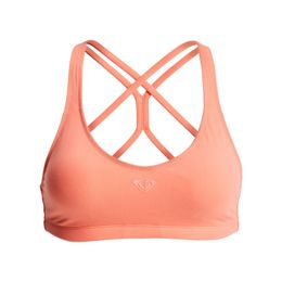 Roxy Damen Sporttop "Heart Into It", Gr. Mcoral chic, Obermaterial: 75% recyceltem Microfaser, 25% Elasthan;, Tops