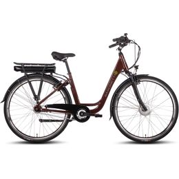 SAXONETTE E-Bike "City Plus", 50cm, 28 Zoll (71,12cm), rot, Elektrofahrr&auml;der, Pedelec, Elektrofahrrad f&uuml;r Damen u. Herren