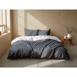 Bettw&auml;sche ZO HOME "Zohome Bettw&auml;sche Baumwolle Punta-di-Cotone", grau, B/L: 155cm x 220cm, 1 Stk., 1 Stk., Renforc&eacute;, B/L: 80cm x 80cm, 2, Renforc&eacute;, Obermaterial: 100% Baumwolle, Bettw&auml;sche, Bettw&auml;sche, Bettw&auml;sche aus 100% Baumwolle, hochwertige Renforc&eacute;, ab 135x200 cm.