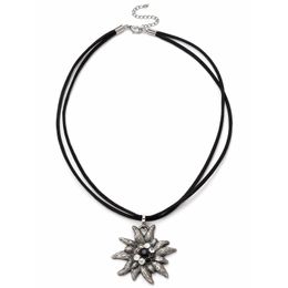 Allg&auml;u Rebell ALLG&Auml;U REBELL Damen Collier "Maria", schwarz, Basic, Metall, Halsketten, mit Edelwei&szlig;