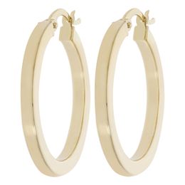 Firetti Damen Paar Creolen "Schmuck Geschenk Gold 585 Ohrschmuck Ohrringe", 25mm, Gelbgold 585gelbgoldfarben, Gelbgold 585, Ohrringe