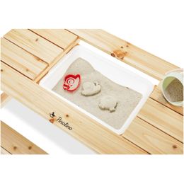 Pinolino Kinder Kindersitzgruppe "Spieltisch Knut, natur", B/H/T: 88cm x 50cm x 68cm, braun, Massivholz, B:88cm H:50cm T:68cm, Sitzm&ouml;bel-Sets, auch