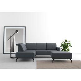 Sit & More Ecksofa SIT & MORE, B:249cm H:84cm T:205cm, grau, Wohnzimmer, Sofas, "Bailando L-Form", wahlweise mit Kopfteilverstellung und Vorziehsitz, motorisch