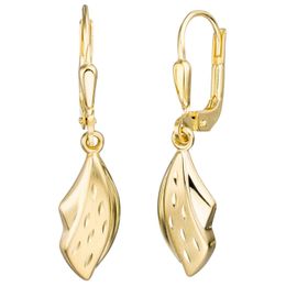 Jobo Damen Paar Ohrh&auml;nger, Gelbgold 333, gold, Gelbgold 333, Ohrringe, 333 Gold