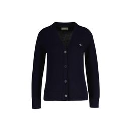 Gant Damen Sweatshirt "Strickjacke CLASSIC COTTON C-NECK", blau, Gr. S, Obermaterial: 100% Baumwolle CO., Sweatshirts