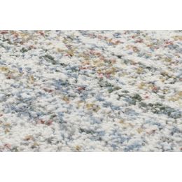 Teppich, H:20mm &Oslash;:200cm, bunt, OCI DIE TEPPICHMARKE, Polypropylen, Wohnzimmer, Teppiche, "NEW VILLA LINES", moderne melierte Streifen, Vintage Look,
