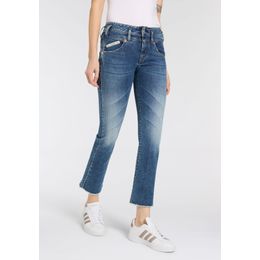 Herrlicher Damen Bootcut-Jeans "Pearl Boot Cropped Denim", blau, Gr. 27, Denim/Jeans, Obermaterial: 98% Baumwolle, 2% Elasthan, Jeans, mit offenem