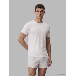 Herren T-Shirt "SHORT SLEEVE CREW NECK 3PK", Calvin Klein Underwear, Gr. Lschwarz w blau descent emb, blau desce, Jersey, Obermaterial: 57%