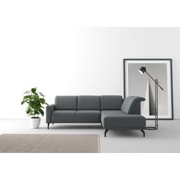 Sit & More Ecksofa SIT & MORE, B:249cm H:84cm T:205cm, grau, Wohnzimmer, Sofas, "Bailando L-Form", wahlweise mit Kopfteilverstellung und Vorziehsitz, motorisch