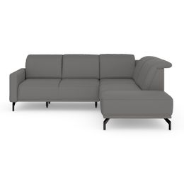 Sit & More Ecksofa SIT & MORE, B:249cm H:84cm T:205cm, grau, Wohnzimmer, Sofas, "Bailando L-Form", wahlweise mit Kopfteilverstellung und Vorziehsitz, motorisch