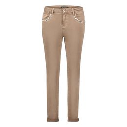 Betty Barclay Damen Slim-fit-Jeans "Damen mit Waschung", braun, Basic, Gr. 48, Denim/Jeans, Obermaterial: 56% Baumwolle, 30% Viskose, 12% Polyester,