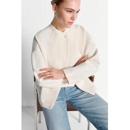 Blouson RICHROYAL, Damen, Gr. XL, wei&szlig; (pearl wei&szlig;), Web, Obermaterial: 50% Polyester, 50% Viskose, unifarben, regular fit taillenbedeckt, Rundhals, eingesetzt gerader Abschluss, Jacken Blouson, Regular fit mit Knopfdetail