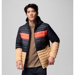 Columbia Herren Steppjacke "POWDER PASS HOODED JACKET", schwarz, Gr. XXL, colorblocking, Steppware, Obermaterial: 100% Nylon. Futter: 100% Nylon.