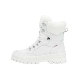 Rieker Damen Schn&uuml;rstiefelette "Rieker Stiefelette Glattleder", Gr. 39, wei&szlig;, Glattleder, Schuhe